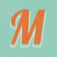 Letter M bold font lettering | Premium PSD - rawpixel