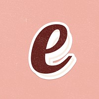 Alphabet letter E vintage handwriting | Premium PSD - rawpixel