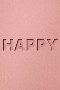 Happy word paper cut font | Free Photo - rawpixel