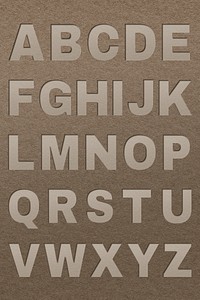 Paper cut alphabet set psd | Premium PSD - rawpixel