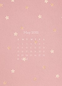Pink 2022 May calendar template, | Premium PSD Template - rawpixel
