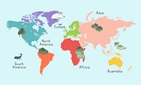 Illustration of world map isolated | Premium Vector - rawpixel