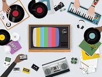 Illustration vintage music entertainment stuff | Premium Vector - rawpixel