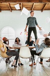 Angry man standing over the table | Premium Photo - rawpixel