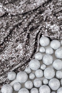 Glitter silver baubles and sequin | Premium Photo - rawpixel
