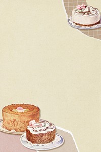 Hand drawn cakes frame design | Premium Photo - rawpixel