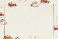 Hand drawn cakes frame design | Premium PSD - rawpixel