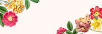 Colorful spring flowers decorated banner | Premium PSD - rawpixel
