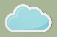 Blue cloud cut out icon | Premium PSD - rawpixel