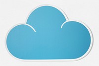 Blue cloud cut out icon | Premium PSD - rawpixel