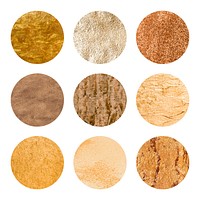 Set of round bronze texture | Premium Vector - rawpixel