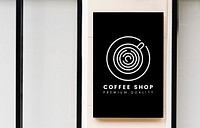 Minimal coffee shop sign mockup | Free PSD Mockup - rawpixel