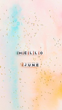 HELLO JUNE beads word typography | Free Photo - rawpixel