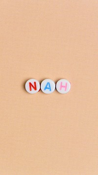 Nah beads word lettering typography | Free Photo - rawpixel