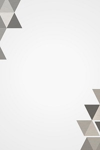 Gray geometric frame on a white | Free PSD - rawpixel