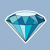Fancy crystal diamond psd sticker | Premium PSD - rawpixel