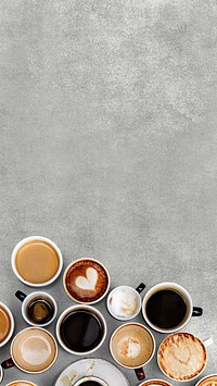 Various coffee cups gray textured | Free Photo - rawpixel
