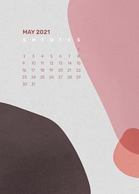 Calendar 2021 May printable template | Premium Vector - rawpixel