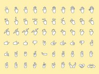 Illustration hands gesture set thin | Premium Vector - rawpixel