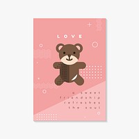 Pastel Valentine's day poster and | Premium Vector - rawpixel