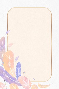 Rectangular Boho style frame vector | Premium Vector - rawpixel