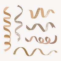 Colorful party ribbons sticker set | Premium PSD - rawpixel