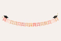Glitter congratulations graduation banner, celebration | Premium PSD ...