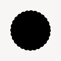 Simple jagged circle clip art, | Free PSD - rawpixel