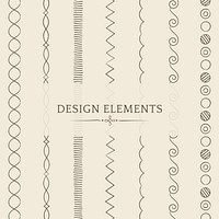 Divider line design elements vector | Free Vector - rawpixel