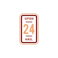 Open 24 hours banner sign | Free Vector - rawpixel