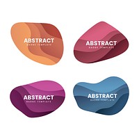 Abstract badge design vector set | Premium Vector - rawpixel