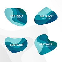 Abstract badge design vector set | Free Vector - rawpixel