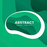 Abstract badge template in green | Premium Vector - rawpixel