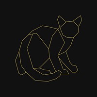 Linear illustration of a cat | Premium Vector - rawpixel