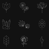 Set of nature linear illustration | Premium Vector - rawpixel