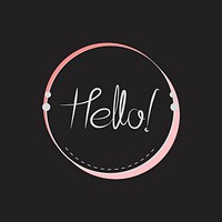 Hello typography badge design vector | Free Vector - rawpixel