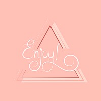 Enjoy typography badge design vector | Free Vector - rawpixel