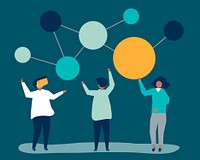 Character illustration people networking icon | Premium Vector - rawpixel