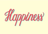 Handwritten style of Happiness typography | Premium Vector - rawpixel