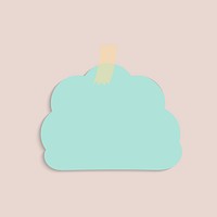 Blank green cloud reminder note | Free Vector - rawpixel