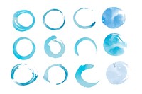 Blue watercolor geometric shapes vector | Premium Vector - rawpixel