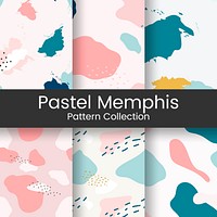 Pastel Memphis pattern design vector | Free Vector - rawpixel