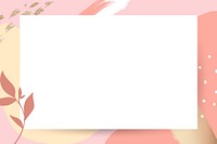 Rectangle leafy Memphis frame vector | Premium Vector - rawpixel