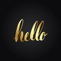 Hello greeting typography style vector | Premium Vector - rawpixel