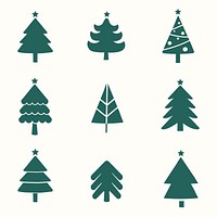 Set Christmas tree design elements | Premium Vector - rawpixel