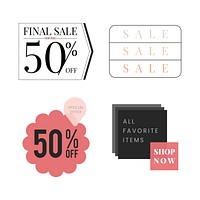 Set sale promotion design template | Premium Vector - rawpixel
