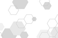 Gray hexagon geometric pattern background | Premium Vector - rawpixel