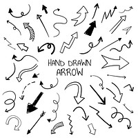 Hand-drawn doodle arrows vector set | Premium Vector - rawpixel