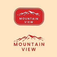 Mountain view logo set vector | Premium Vector - rawpixel
