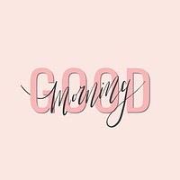 Stylish good morning typography design | Premium Vector - rawpixel